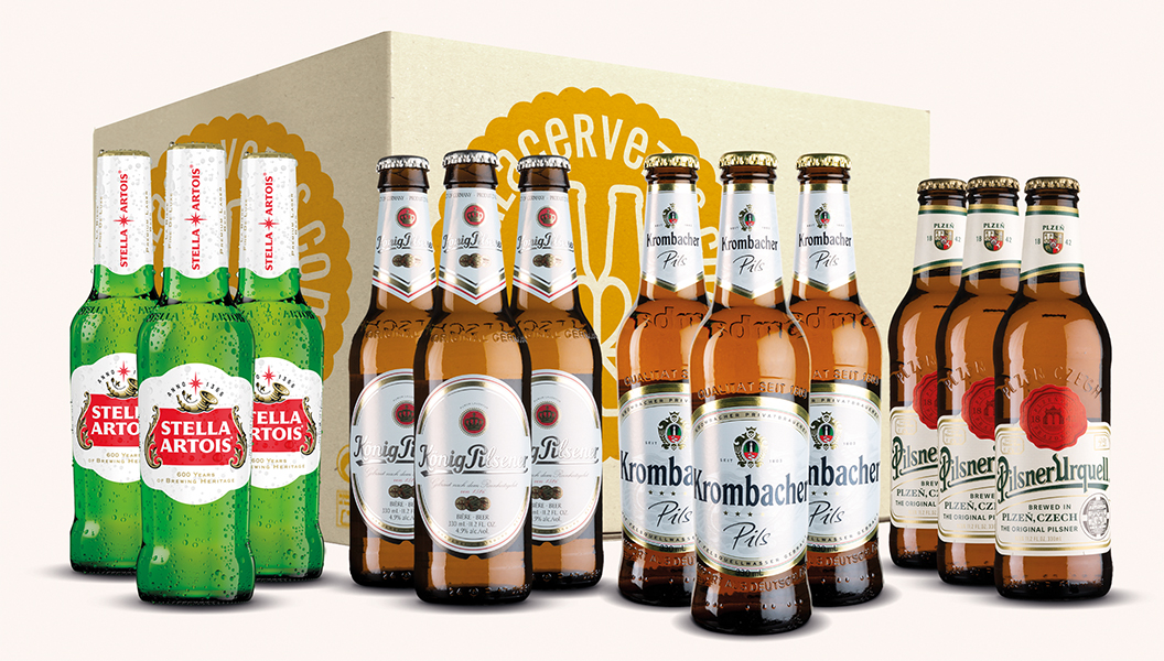 pack de cervezas lager premium